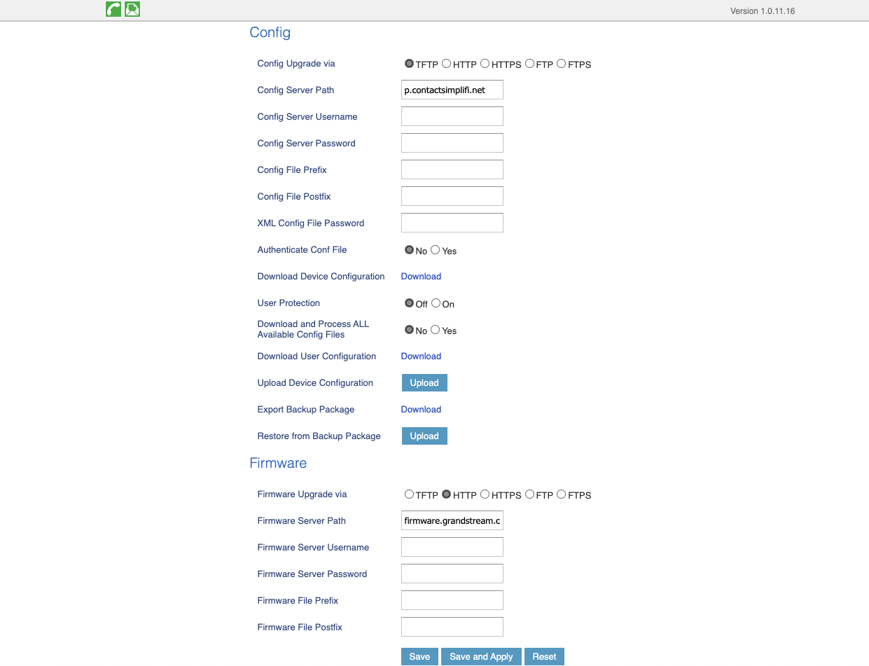 Simplifi Contact - Auto Provisioning a Grandstream GXP Series Phone